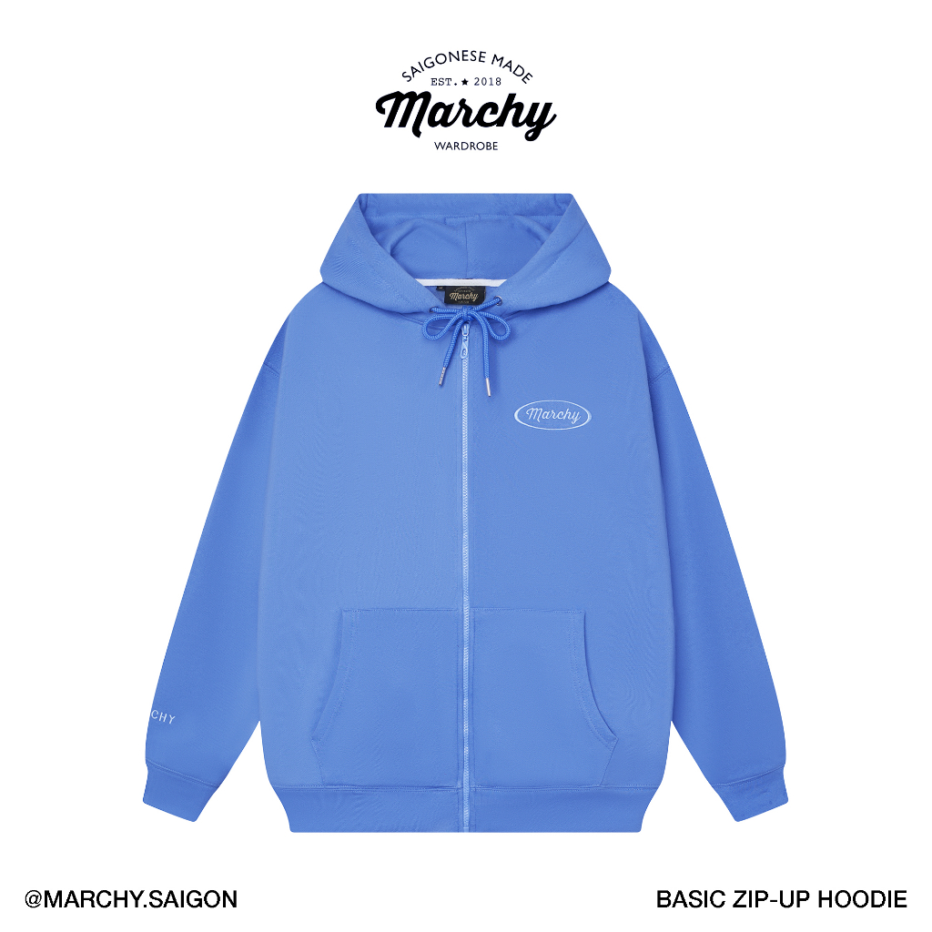 MARCHY - Basic Zip-up Hoodie - Áo khoác dây kéo | Shopee Việt Nam