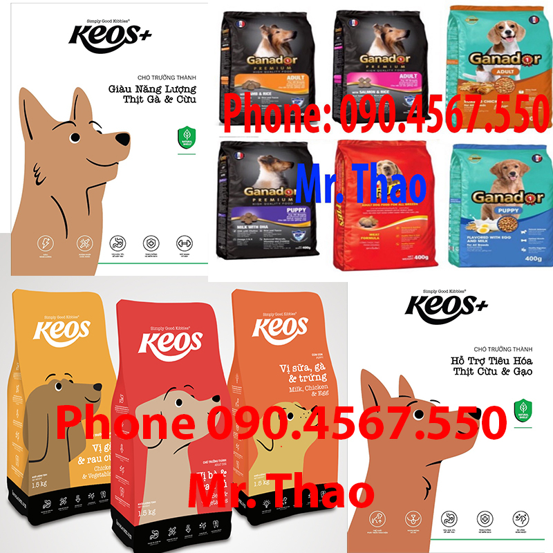 5 GÓI Thức ăn cho Chó Con – Vị Sữa, Gà và Trứng - Đồ ăn cho chó con Keos Puppy , Milk, Chicken ...