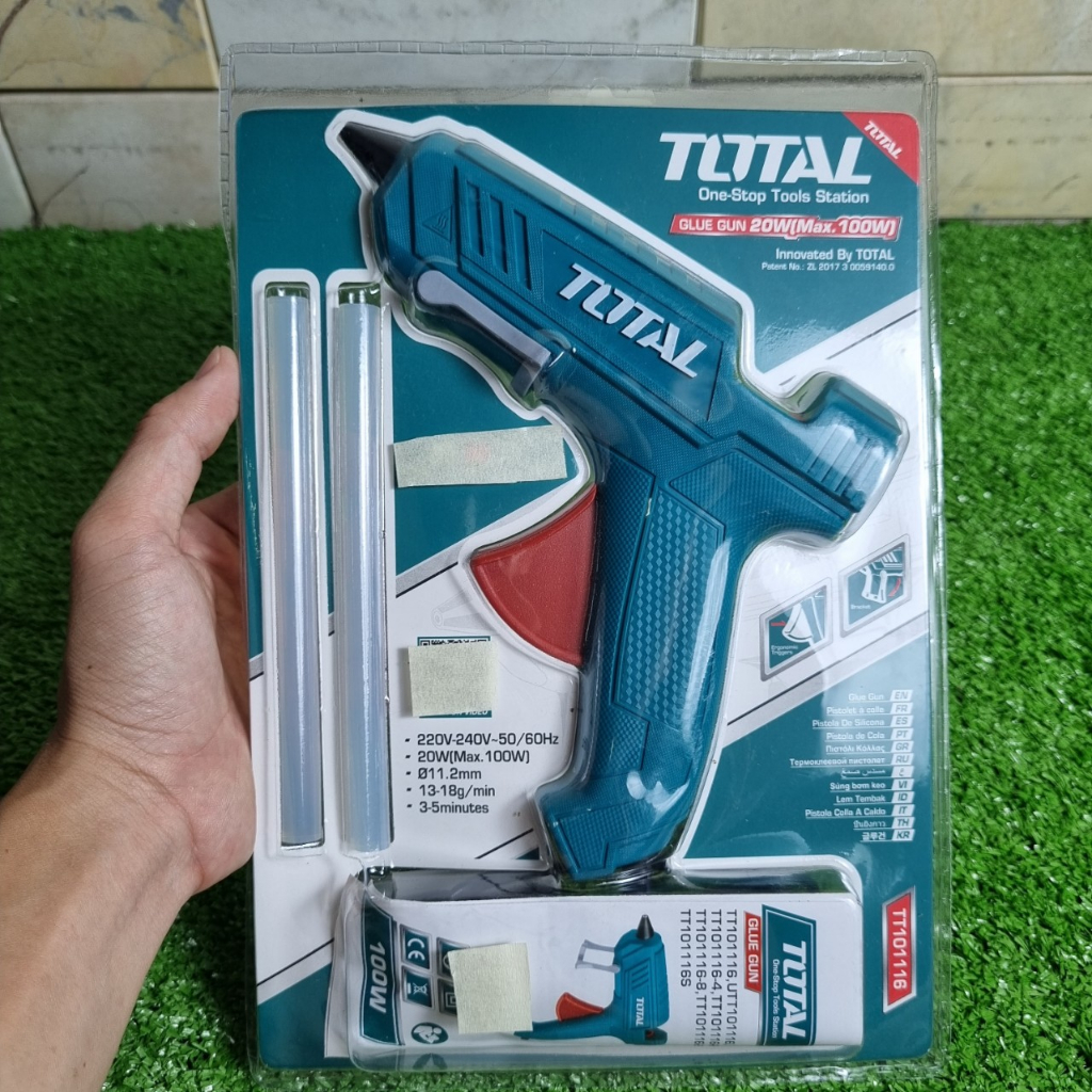 Súng Bắn Keo Nến 100W TOTAL TT101116 - Máy Bơm Keo 11.2mm Gia Nhiệt ...