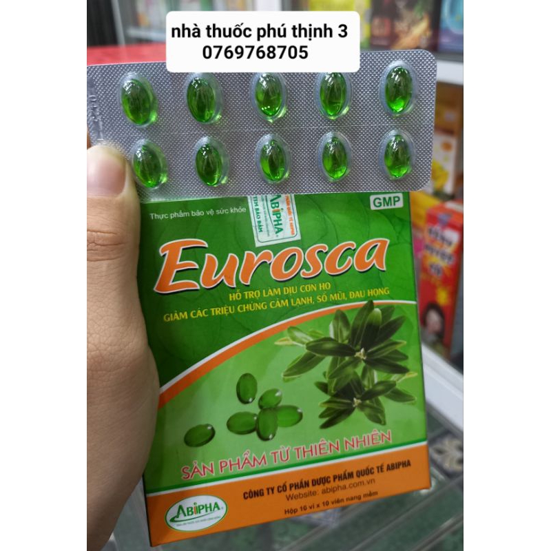 Viên ho đầu Eurosca làm dịu cơn ho,cảm lạnh ,hộp 100 viên. | Shopee ...