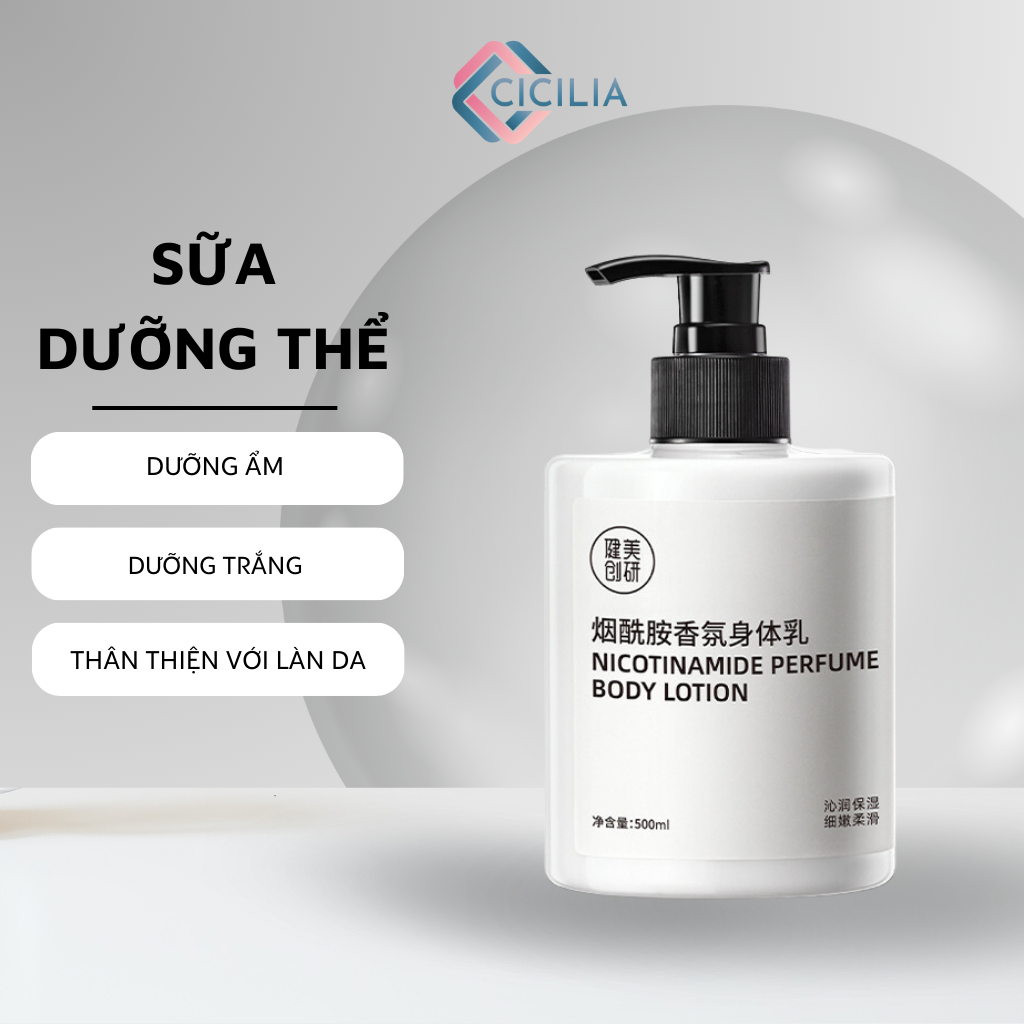 Sữa Dưỡng Thể Dưỡng Sáng Da Hương Nước Hoa Mềm Mịn Da 500ml CICILIA ...