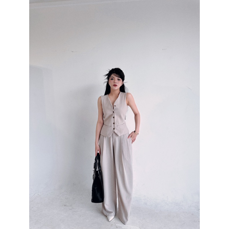 LadyQueen- Set áo vest quần tây-Pam Set | Shopee Việt Nam