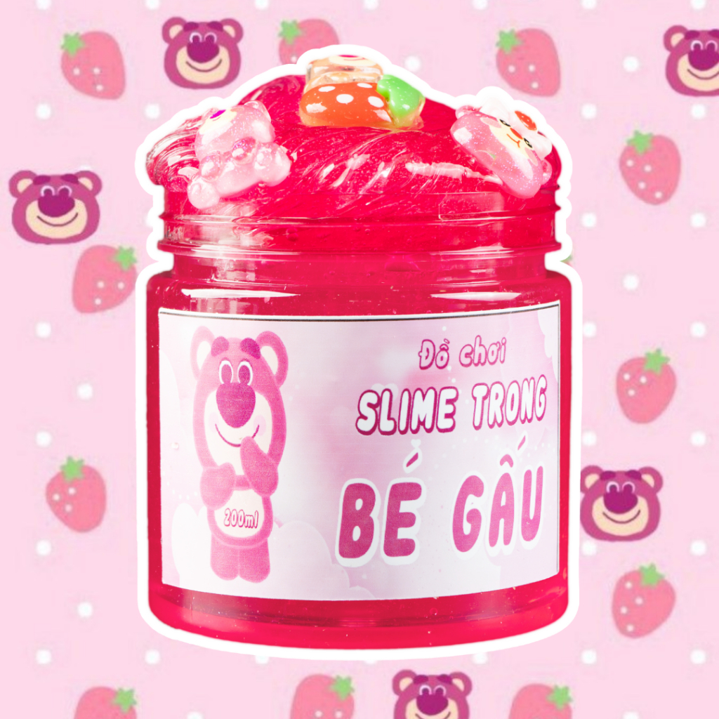 LAVIS SLIME - Slam trong: Bé Gấu best seller đầy đủ charm cốm nhiều màu ...