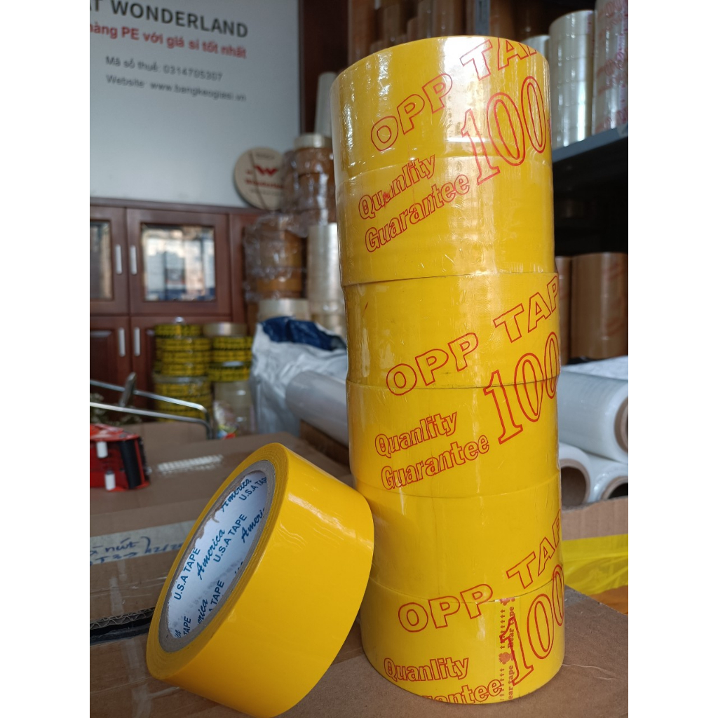 Băng keo màu vàng 48mm 100y | Shopee Việt Nam