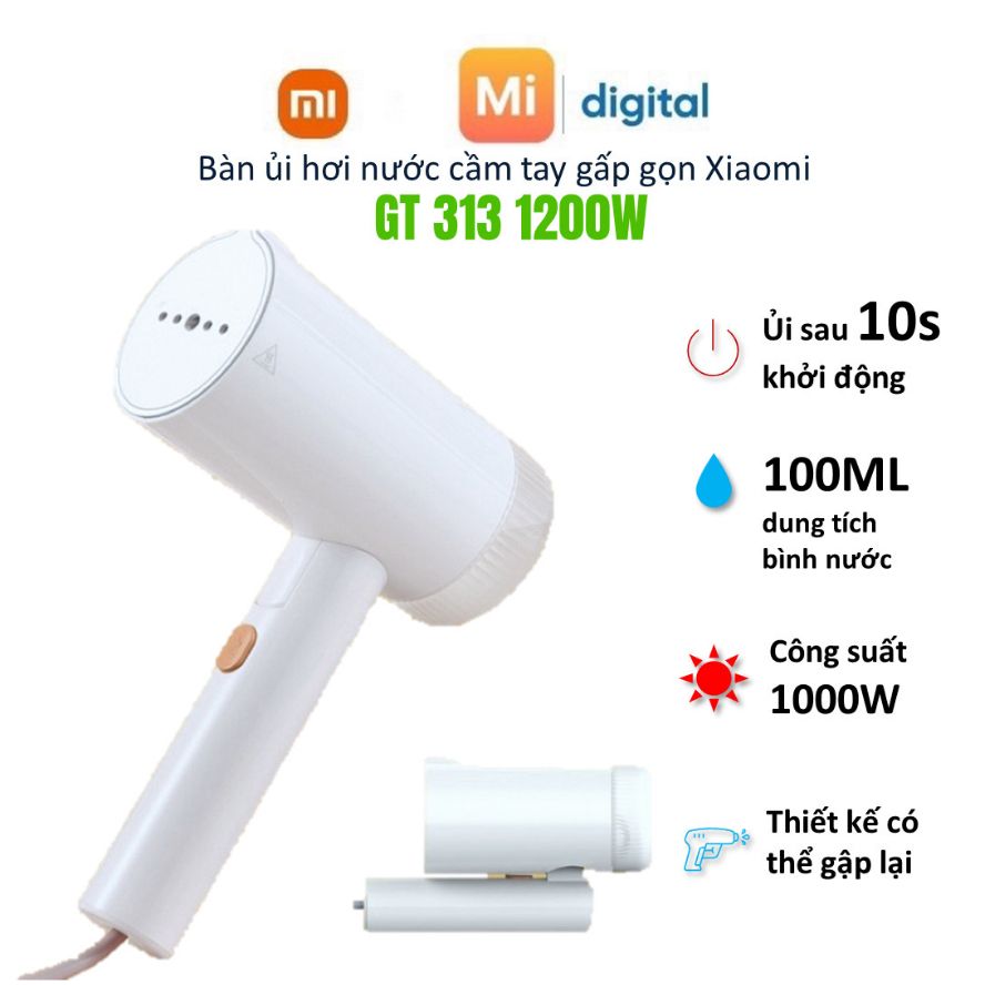 Bàn ủi hơi nước cầm tay gấp gọn Xiaomi GT 313 1000W- Hàng chính hãng | Shopee Việt Nam