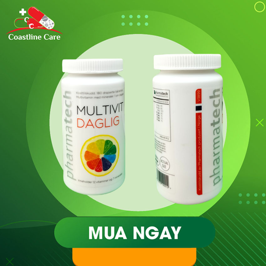Viên uống bổ sung vitamin Multivit Daglig Pharmatech 180 Viên | Shopee ...