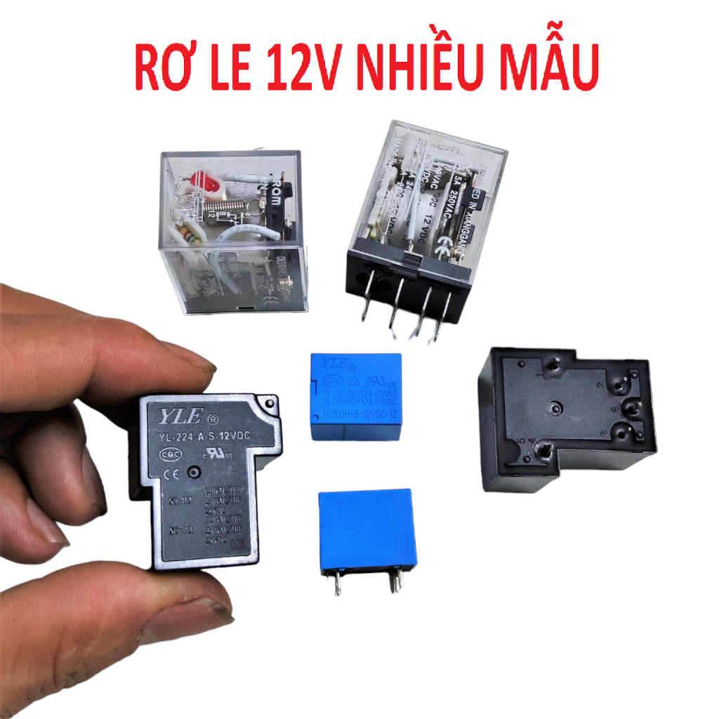 Combo 2 cái Rơ le 12v nhiều mẫu tự chọn. Role 12V loại tốt, chính hãng ...