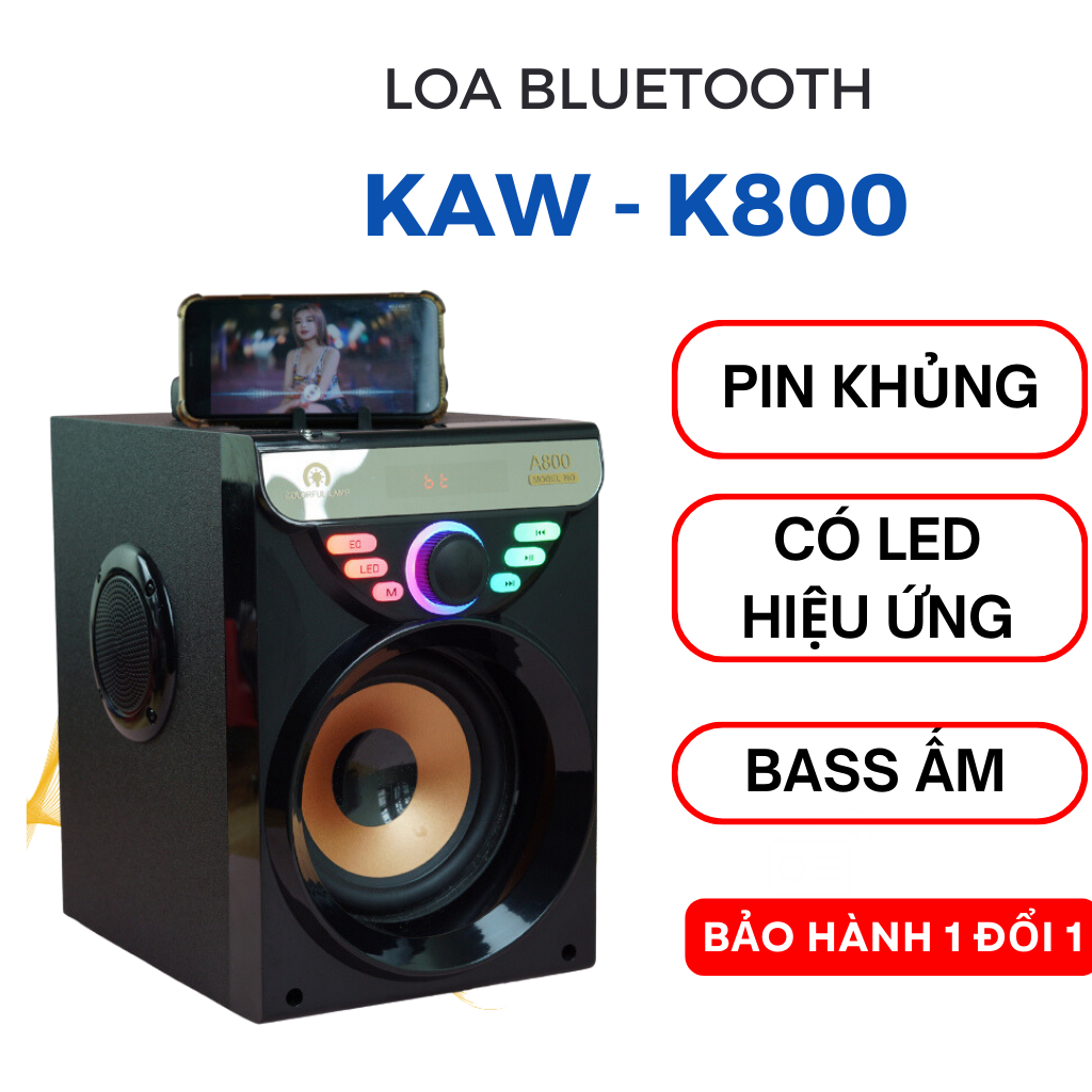 Loa karaoke mini TLC - KAW K800 ,kết nối Bluetooth âm thanh sống động, bass trầm ấm phù hợp mang ...