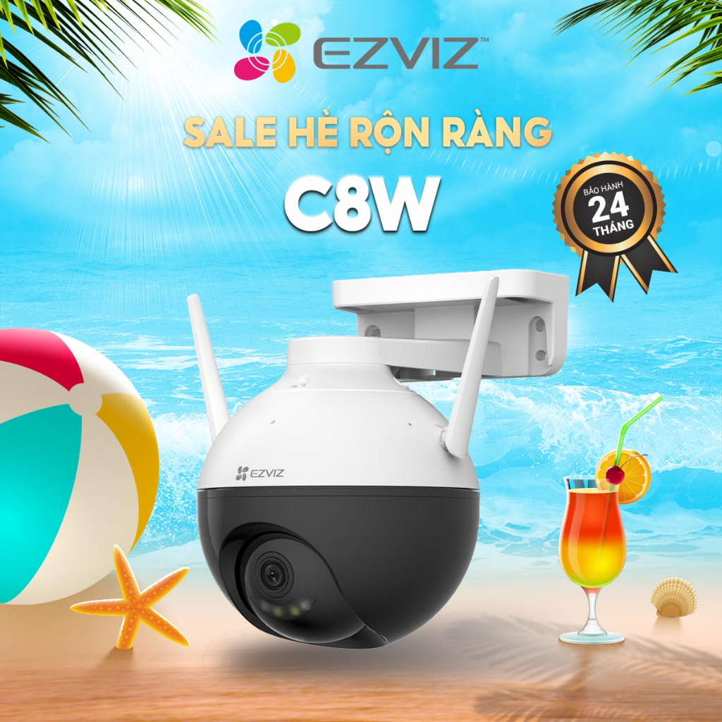 Camera WI-FI EZVIZ C8W 4MP ,Ngoài Trời 360 Độ, Đàm Thoại 2 Chiều, Có ...