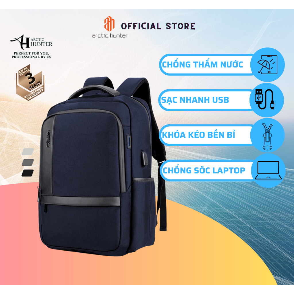 Balo Học sinh Arctic Hunter B00120, chất liệu Oxford chống thấm nước ...