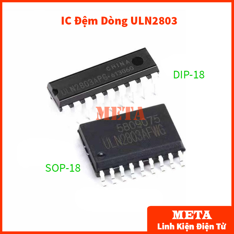 IC Đệm Dòng ULN2803 ULN2803AN ULN2803APG 2803 DIP-18 Chân Cắm / SOP-18 ...