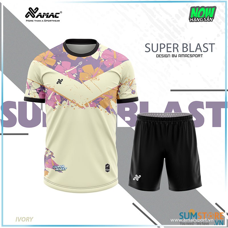Áo Đá Banh Nam Nữ Cao Cấp Super Blast Ngà - Áo Bóng Đá Mới Nhất | Shopee Việt Nam