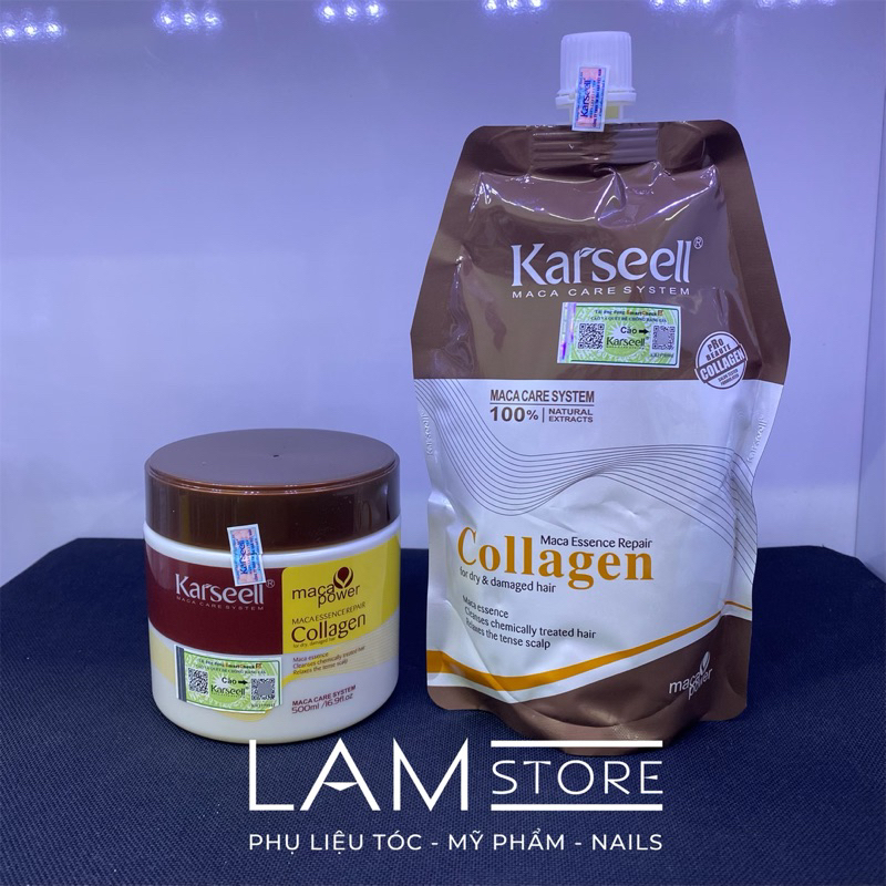 [CHÍNH HÃNG] Ủ tóc collagen, kem hấp dầu phục hồi siêu mượt Karseel ...