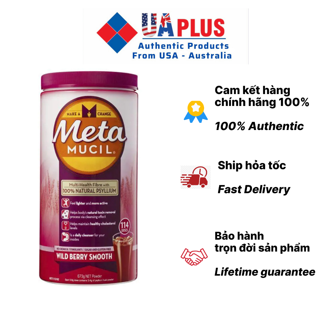 Bột chất xơ Metamucil wild berry smooth 673g meta mucil | Shopee Việt Nam