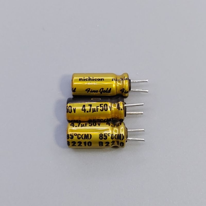 (2 con) Tụ điện Nichicon Fine Gold FG 4.7uF 50V | Shopee Việt Nam