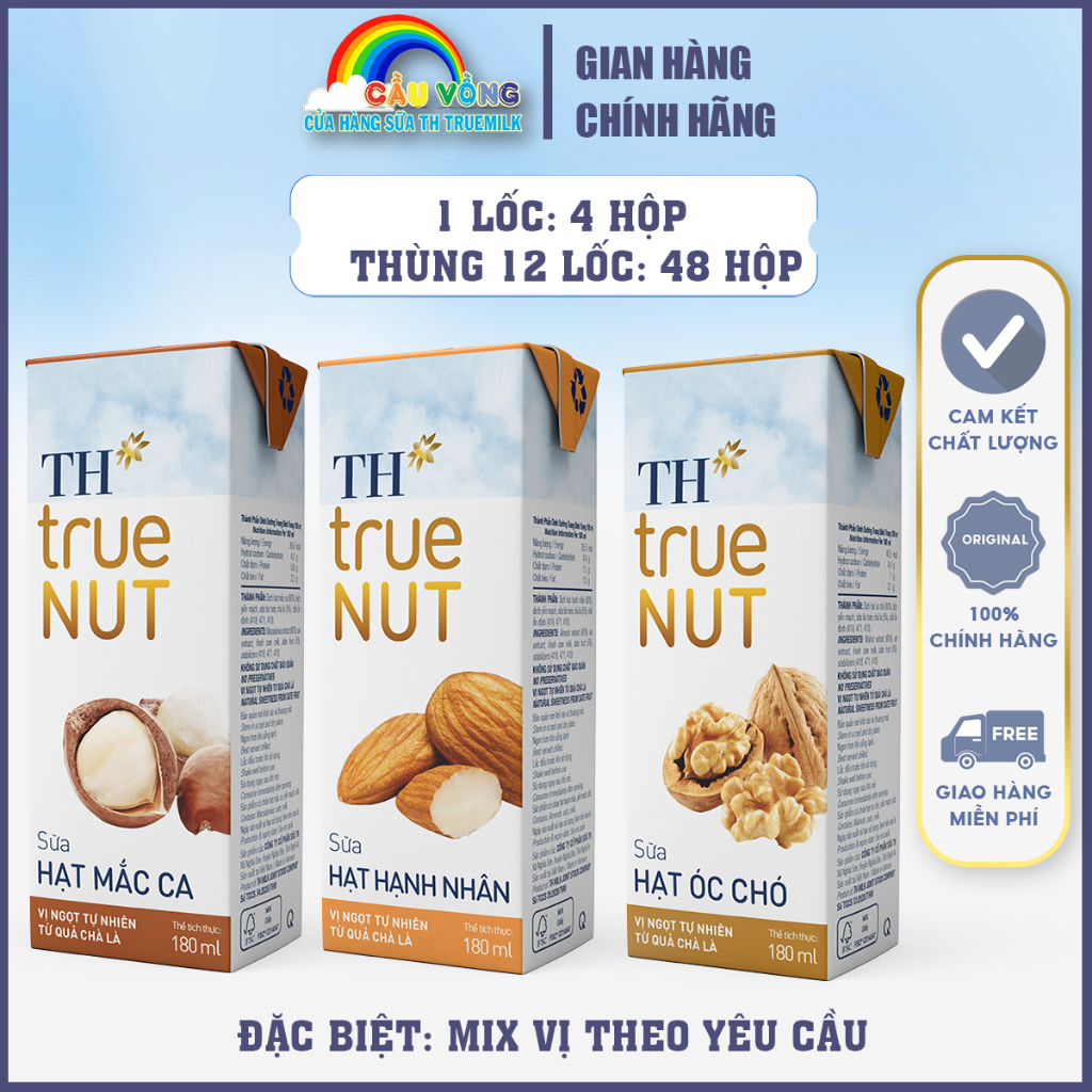 Thùng 48 Hộp Sữa Hạt TH true NUT 180 ml | Shopee Việt Nam