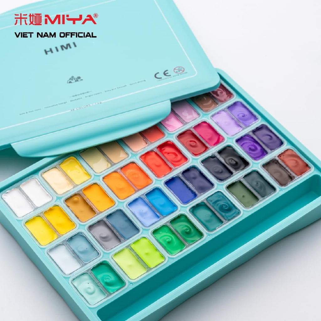 Màu Gouache HIMI Twin Split Cup 36/48 Màu - New (TẶNG GIẤY VẼ) | Shopee ...