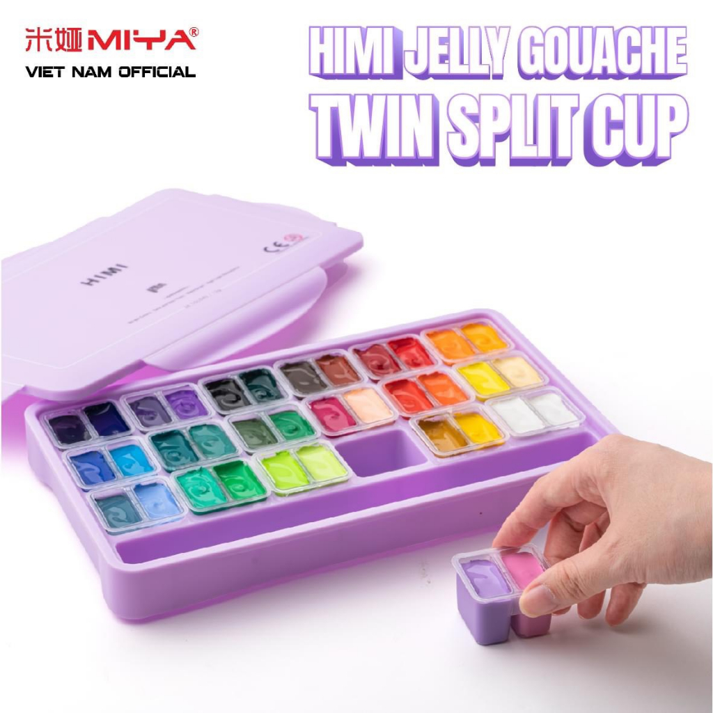 Màu Gouache HIMI Twin Split Cup 36/48 Màu - New (TẶNG GIẤY VẼ) | Shopee ...