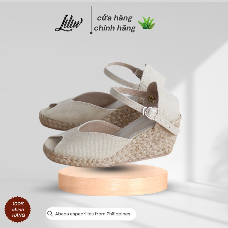 Giày Đế Cói Liliw Dáng Đế Xuồng Cao 6cm Hở Mũi Quai Gài - Mimi | Shopee ...