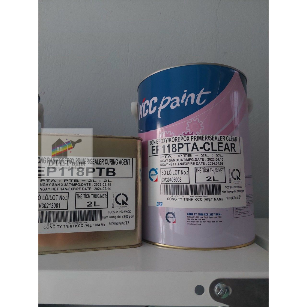 KCC EP118 Bộ 4L - Sơn lót Epoxy. Lớp lót xâm nhập bề mặt tạo kết nối giữa sàn bê tông và lớp sơn ...