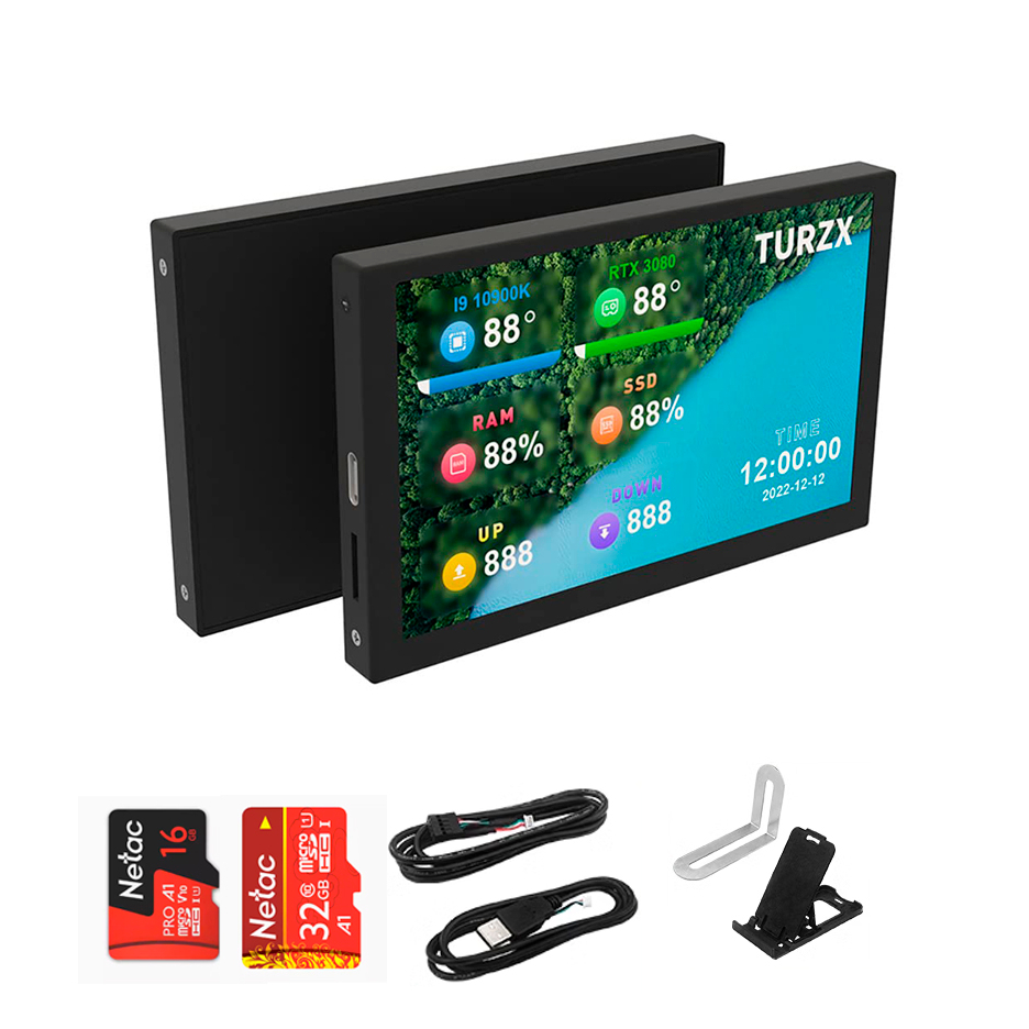 Màn hình 5 inch TURZX Turing Smart Screen hiển thị thông số PC không ...