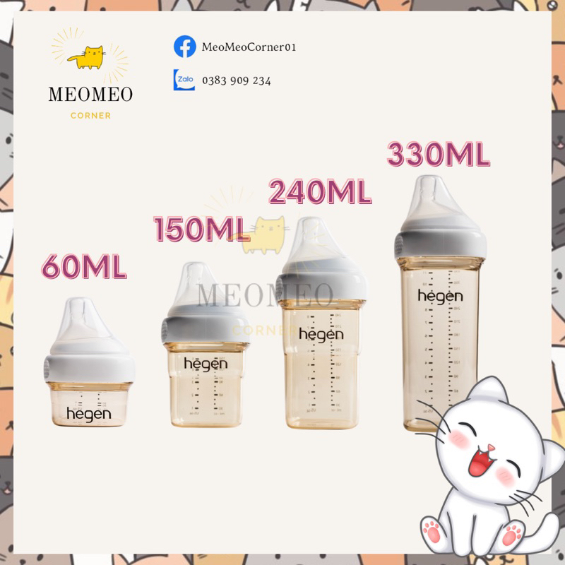 Bình sữa Hegen PPSU 60ml / 150ml / 240ml / 330ml | Shopee Việt Nam