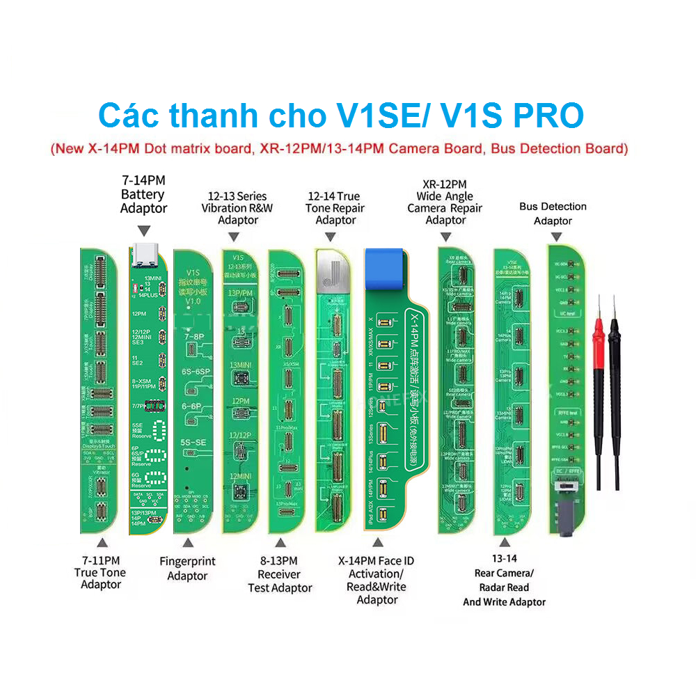 Thanh fix Pin, Màn, FaceID, Camera, Cáp loa trước, Kiểm tra sóng cho ...