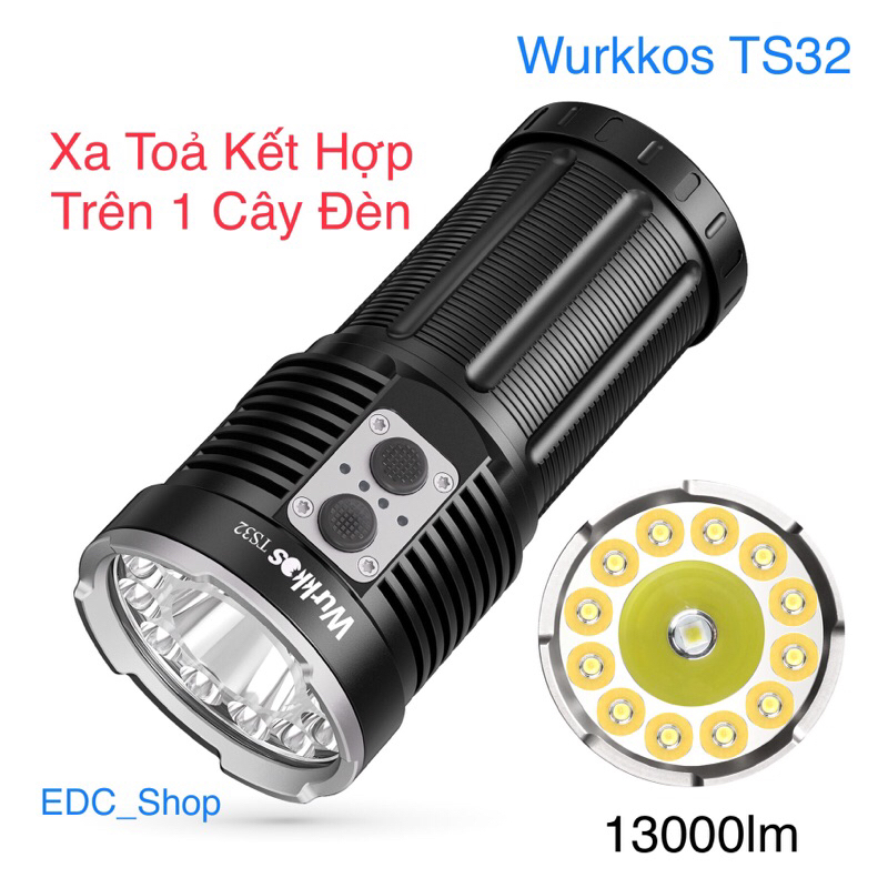 Sofirn Q8 Plus Đèn Pin Siêu Sáng 16000lm 6 Led XHP50.2 Wurkkos TS32 Sạc ...