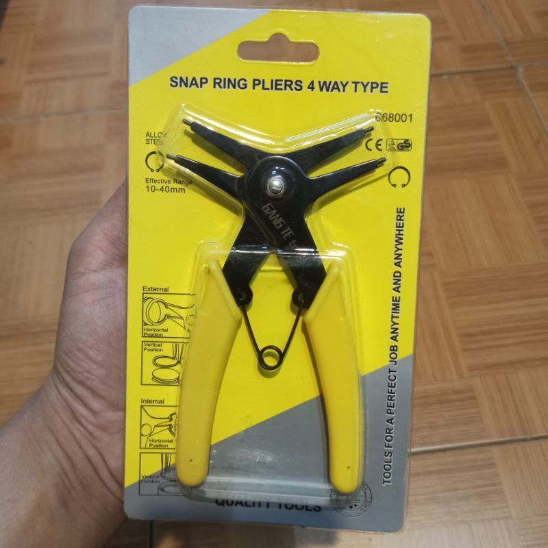 Kìm mở phanh hai chiều,kìm mở phe,snap ring pliers 4 way type | Shopee ...
