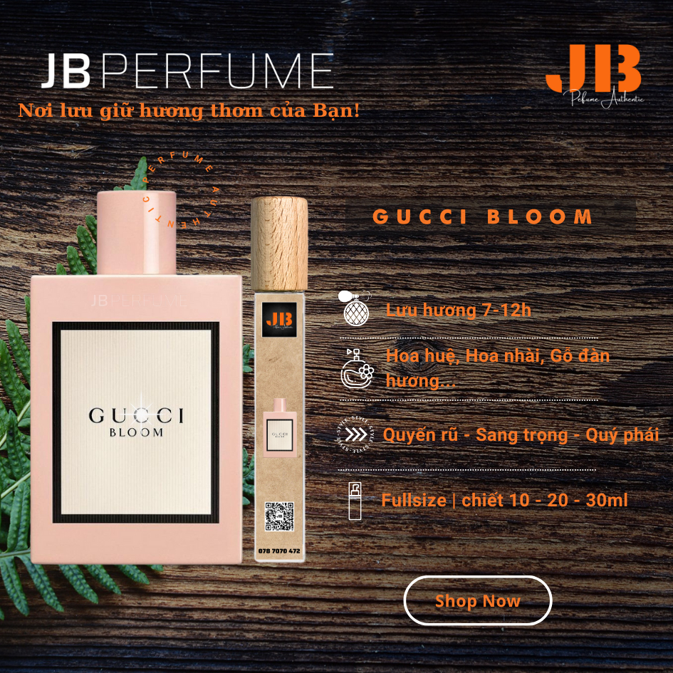 [Mẫu Thử] Nước Hoa Gucci Bloom EDP Chính Hãng | JB Perfume | Shopee Việt Nam