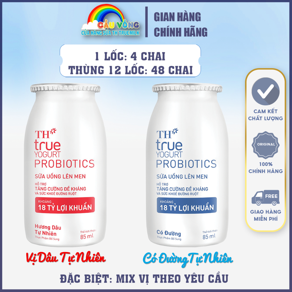 Sữa Uống Lên Men TH true YOGURT Probiotics 85ml | Shopee Việt Nam