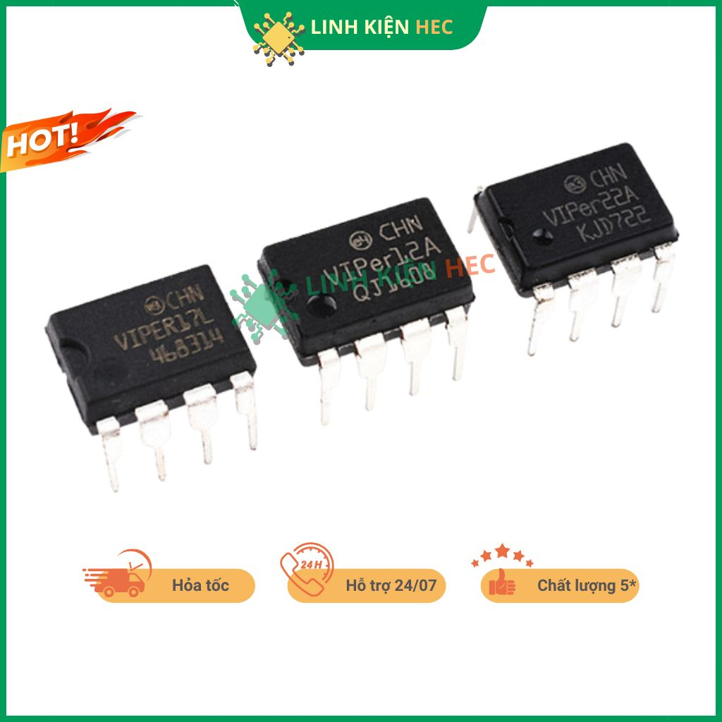 IC nguồn bếp từ Viper12A viper 12a chính hãng linh kiện hec | Shopee ...