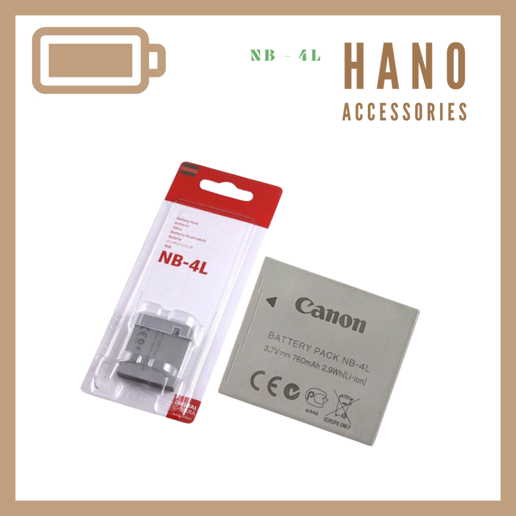 Pin Canon NB-4L ( NB 4L )cho máy ảnh IXUS 30, 40, 50, 55, 60, 65, 70, 75, 80 IS và nhiều máy ...