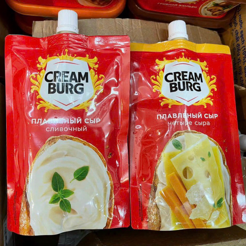 Phomai tươi Cream Burg "Cream" vị kem của Nga/190g | Shopee Việt Nam