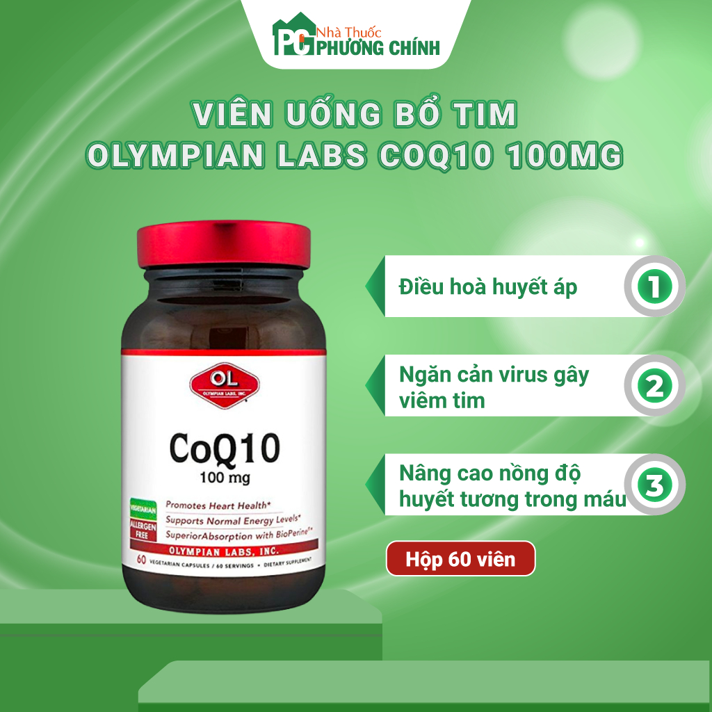 Viên Uống Bổ Tim CoQ10 100mg Olympian Labs - Hỗ Trợ Sức Khỏe Tim Mạch ...