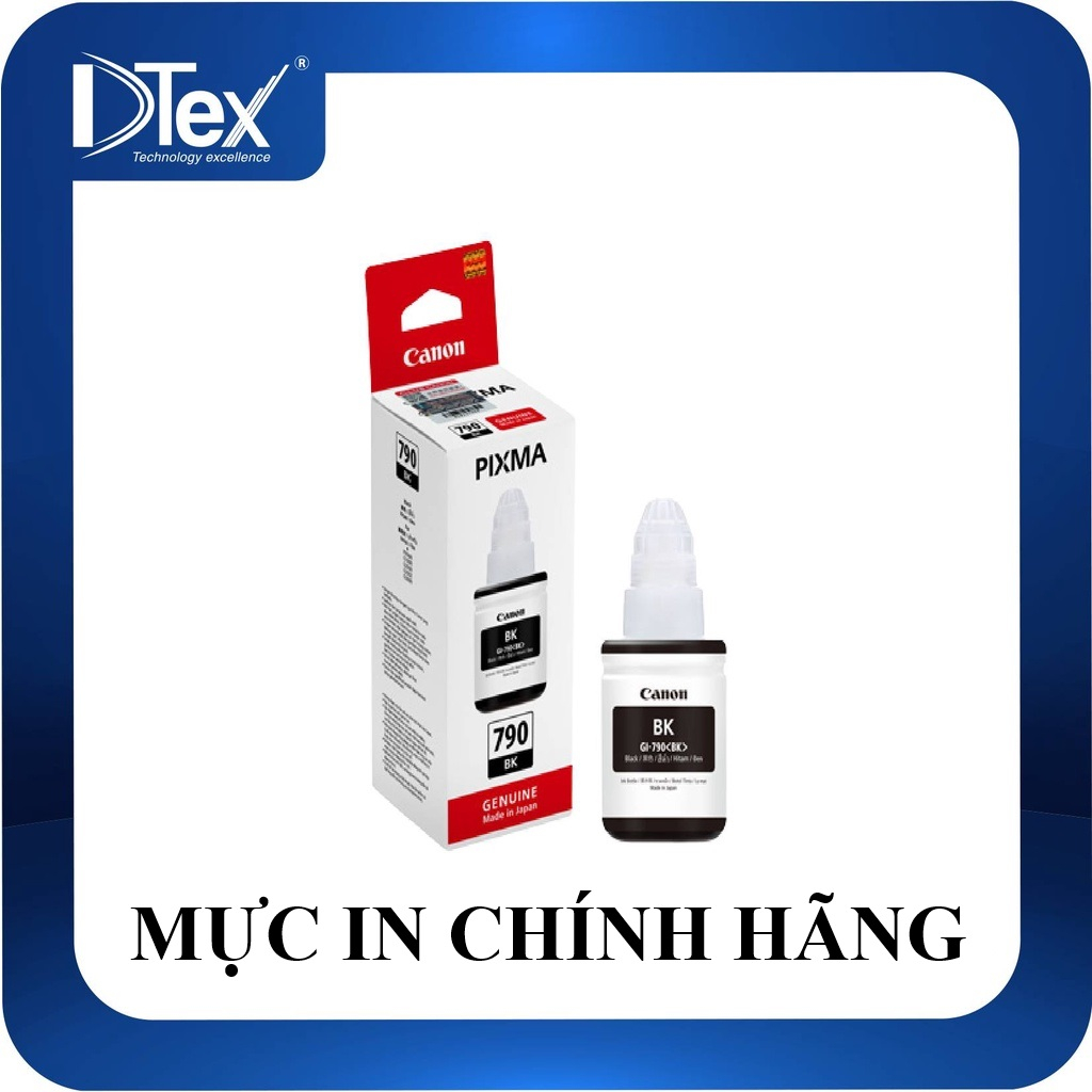 Mực in Canon GI-790BK Black Ink Tank (GI-790BK) - Hàng Chính Hãng ...