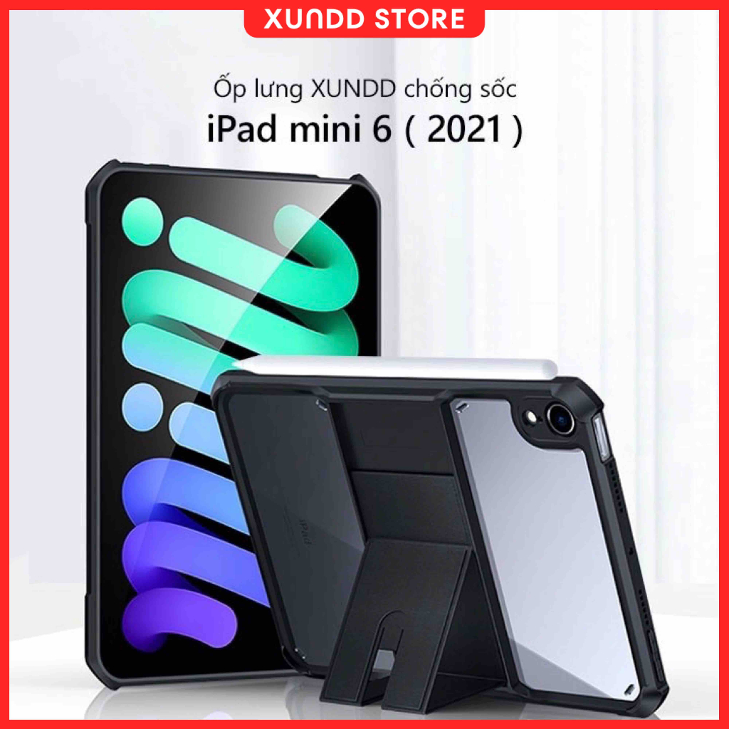 Ốp lưng XUNDD iPad mini 6 ( 2021 ) Chống trầy, Chống sốc, Viền TPU, Mặt lưng chân đế | Shopee ...