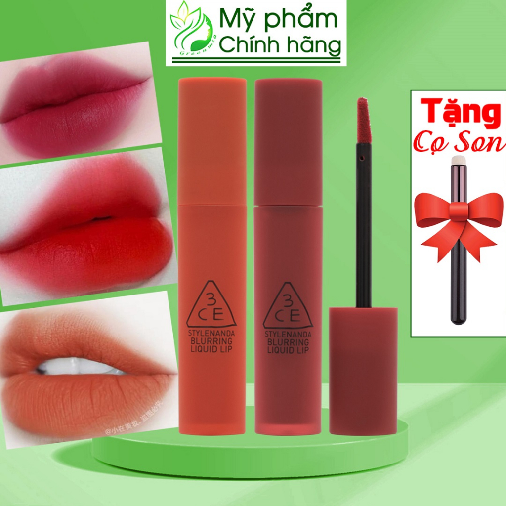 Son Kem Lì 3CE Blurring Liquid Lip 5.5g Bearberry Stick Around Delicate ...