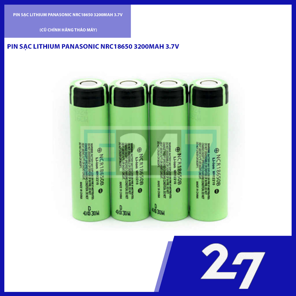 PIN SẠC LITHIUM PANASONIC NRC18650 3200MAH 3.7V (CŨ CHÍNH HÃNG THÁO MÁY ...