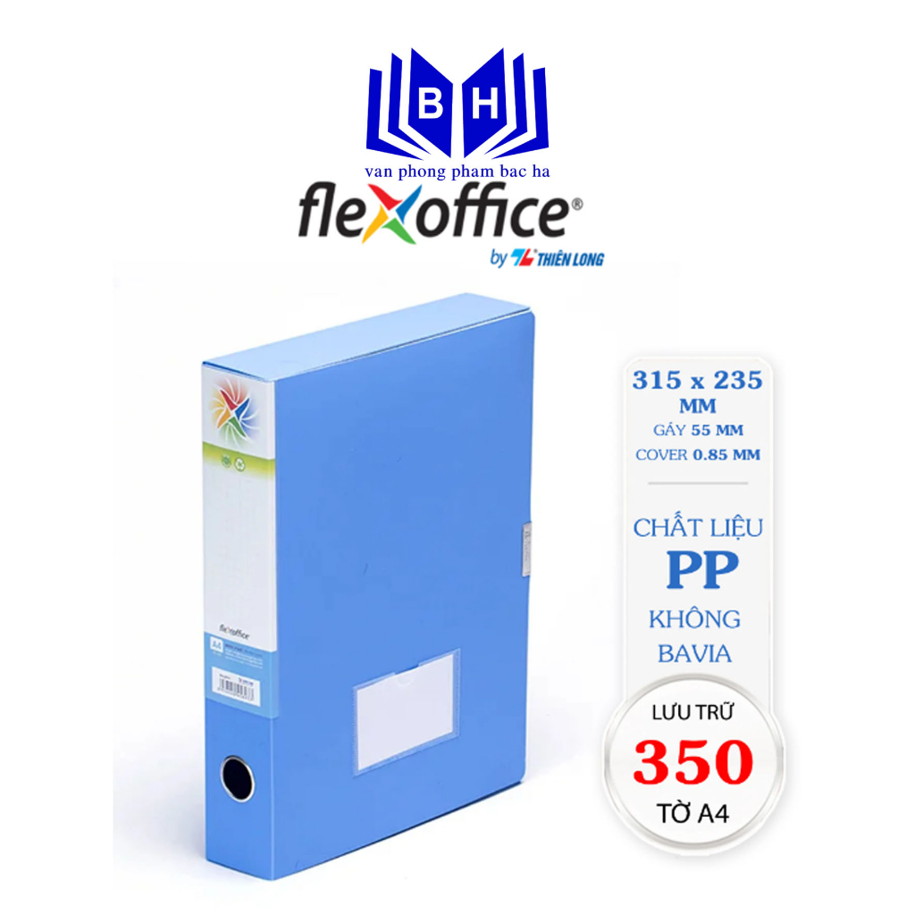 Bìa hộp PP 75- A4 FO-BF02 - Bìa hộp 7.5cm - File hộp PP - Cặp hộp Thiên ...