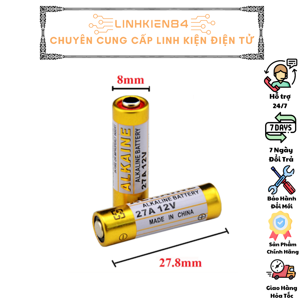 Pin 12V 27A, 12V 23A Pin Điều Khiển Cửa Cuốn | Shopee Việt Nam