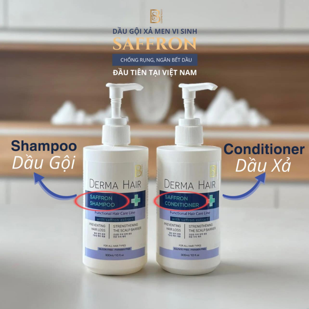 [CHÍNH HÃNG] Bộ Dầu Gội Xả Cao Cấp Derma Hair - Saffron Shampoo ...