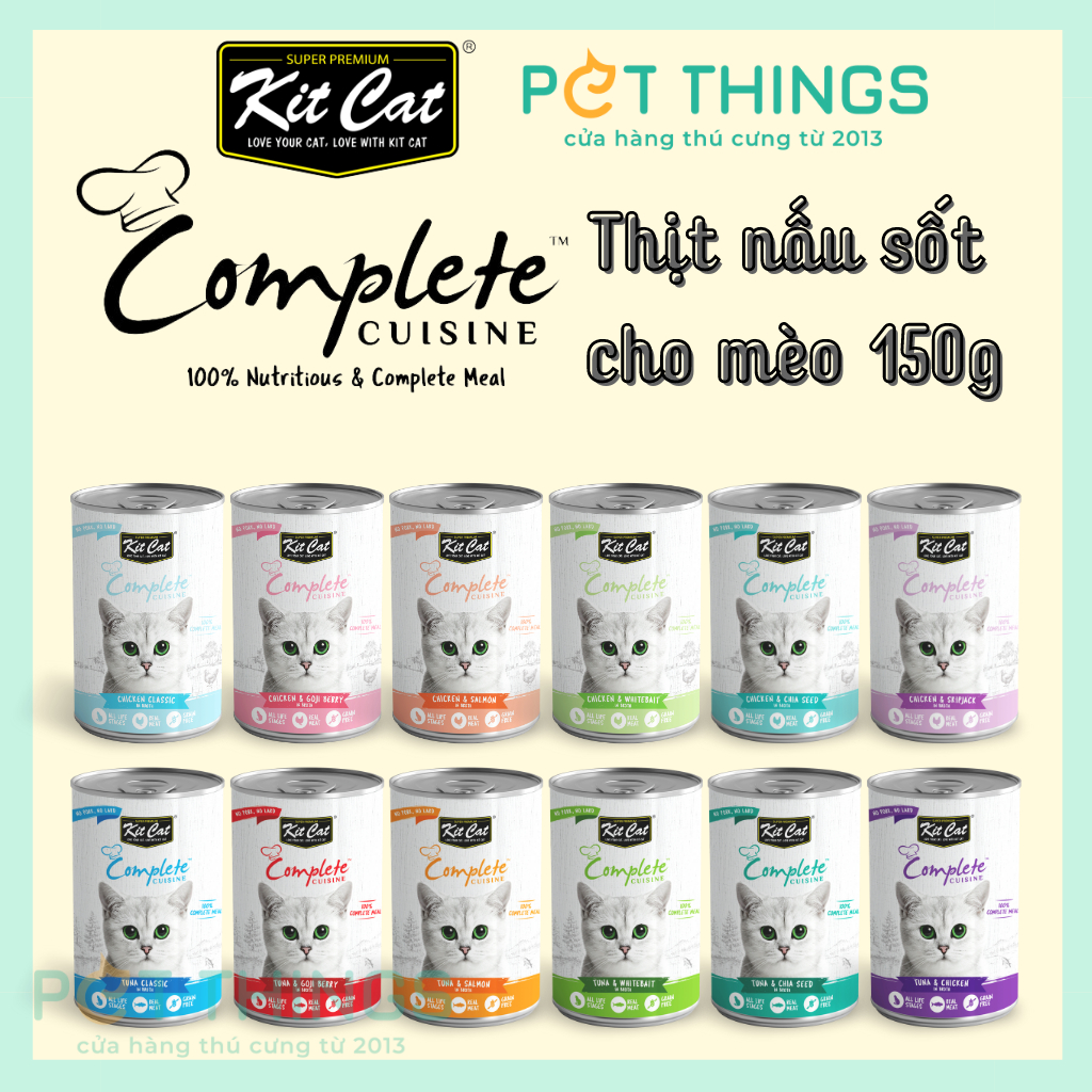 Pate Mèo Kit Cat Complete Cuisine in Broth 150g | Shopee Việt Nam