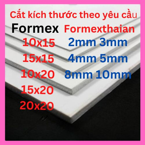 Bìa mô hình Formex 10x15, 15x15, 10x20, 15x20, 20x20 (2mm 3mm 5mm 8mm ...