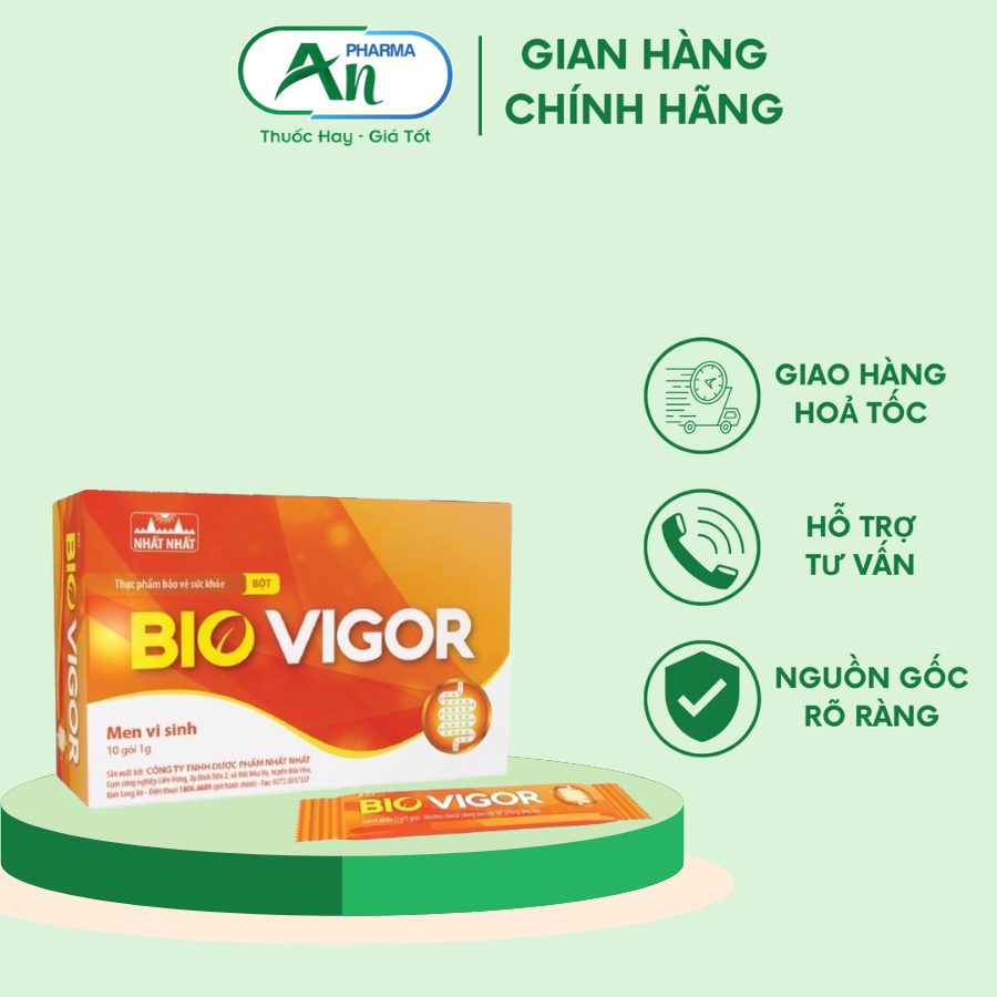 Men vi sinh Bio Vigor Nhất Nhất -Hộp 10 gói | Shopee Việt Nam