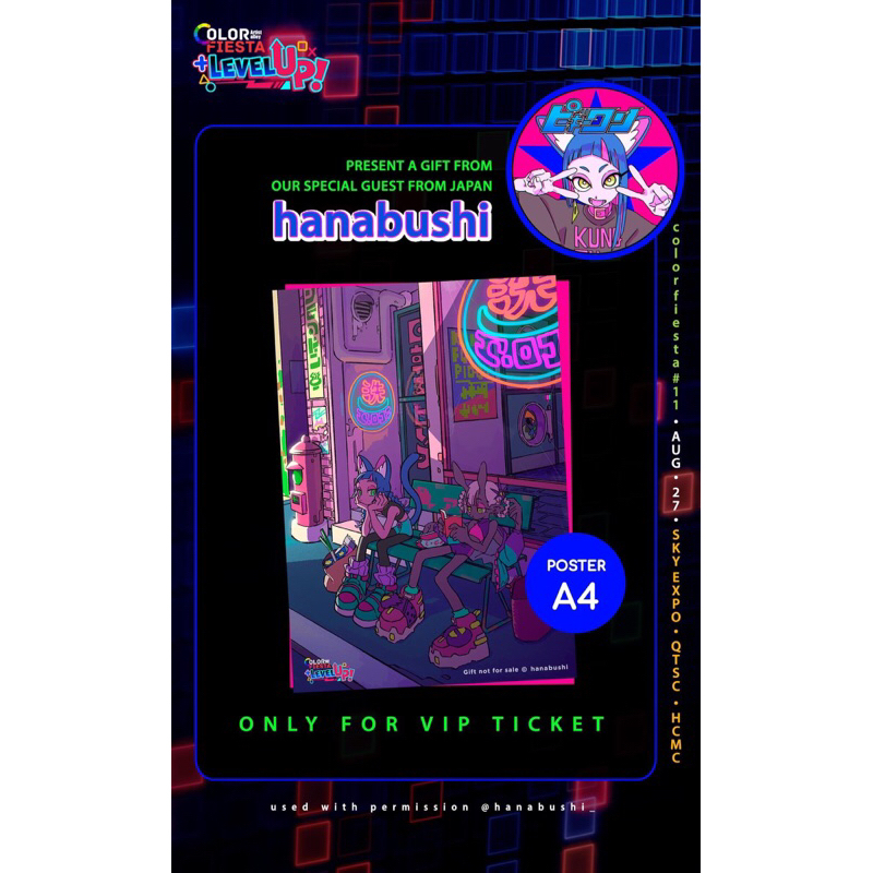 [Cofi 11] Poster Hoạ Sĩ Hanabushi Color Fiesta - CÓ CHỮ KÍ TÁC GIẢ ...