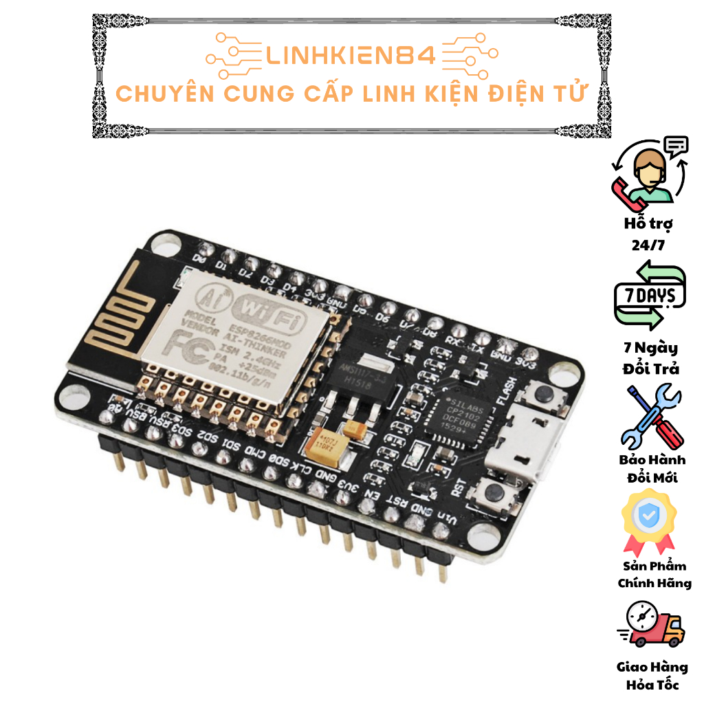 KIT Thu Phát WiFi NodeMcu ESP8266 CP2102 | Shopee Việt Nam