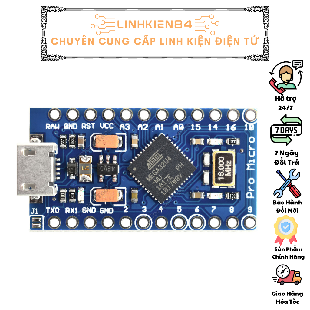 KIT Học Tập Arduino Pro Micro 5V 16M Leonardo Atmega32U4 | Shopee Việt Nam