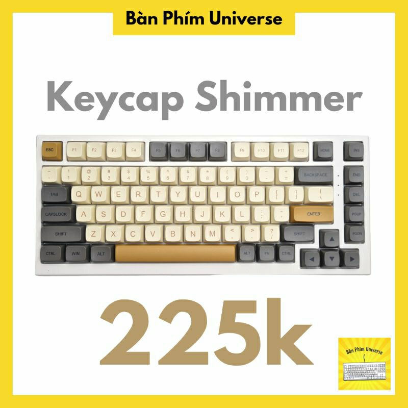 Keycap shimmer retro - keycap pbt xda 125 nút dyesub bàn phím cơ ...