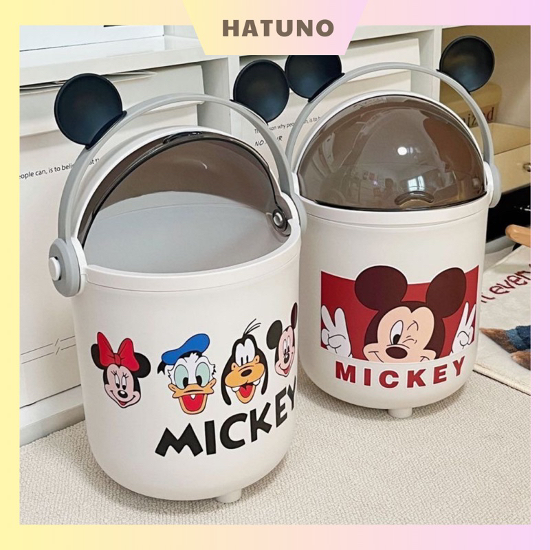 [Order] Thùng Rác Có Nắp Tai Gấu Mickey Decor Phòng, Thùng Rác Phòng ...
